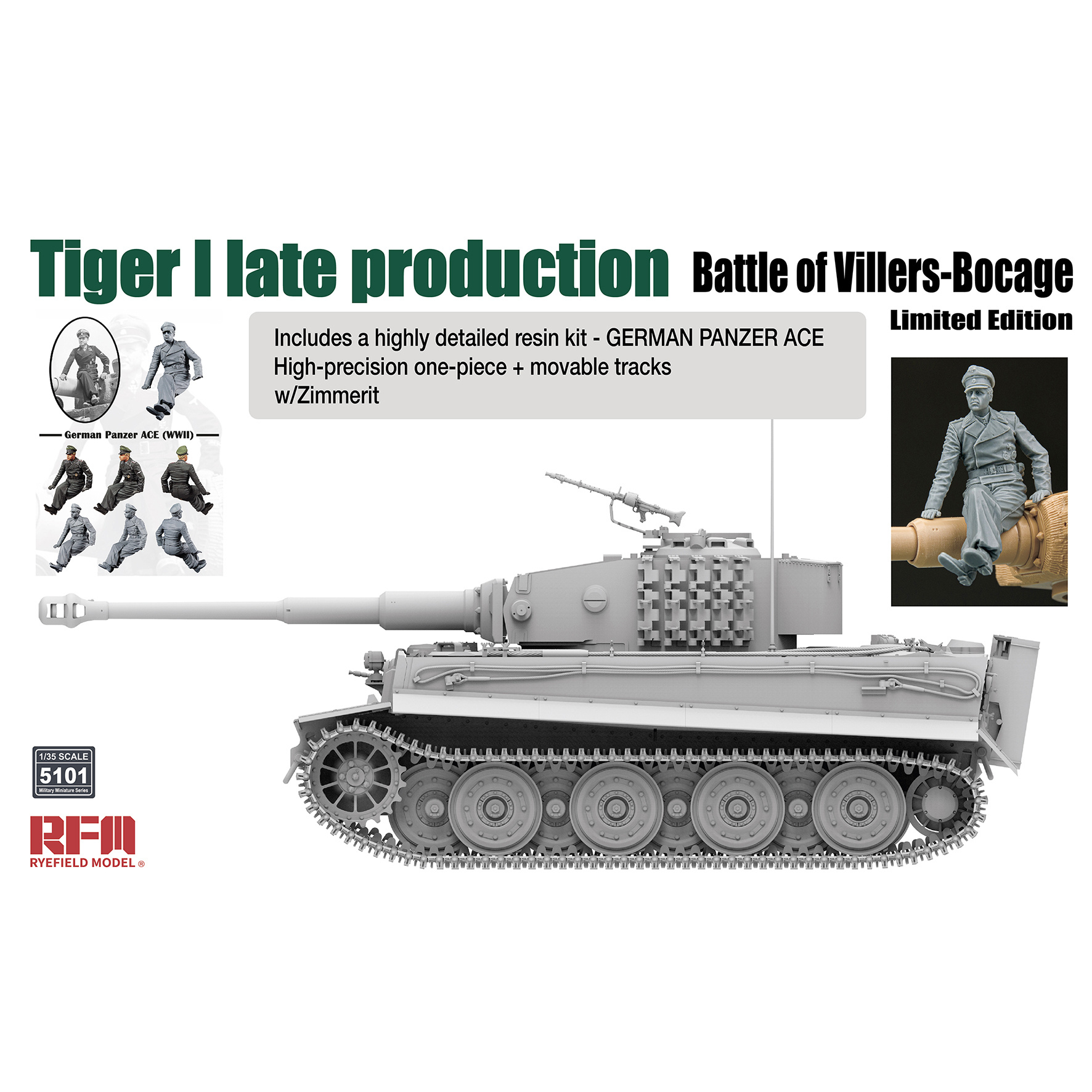 RM-5101 Rye Field Model 1/35 Танк Tiger I (поздний) "Бой у Виллер ...